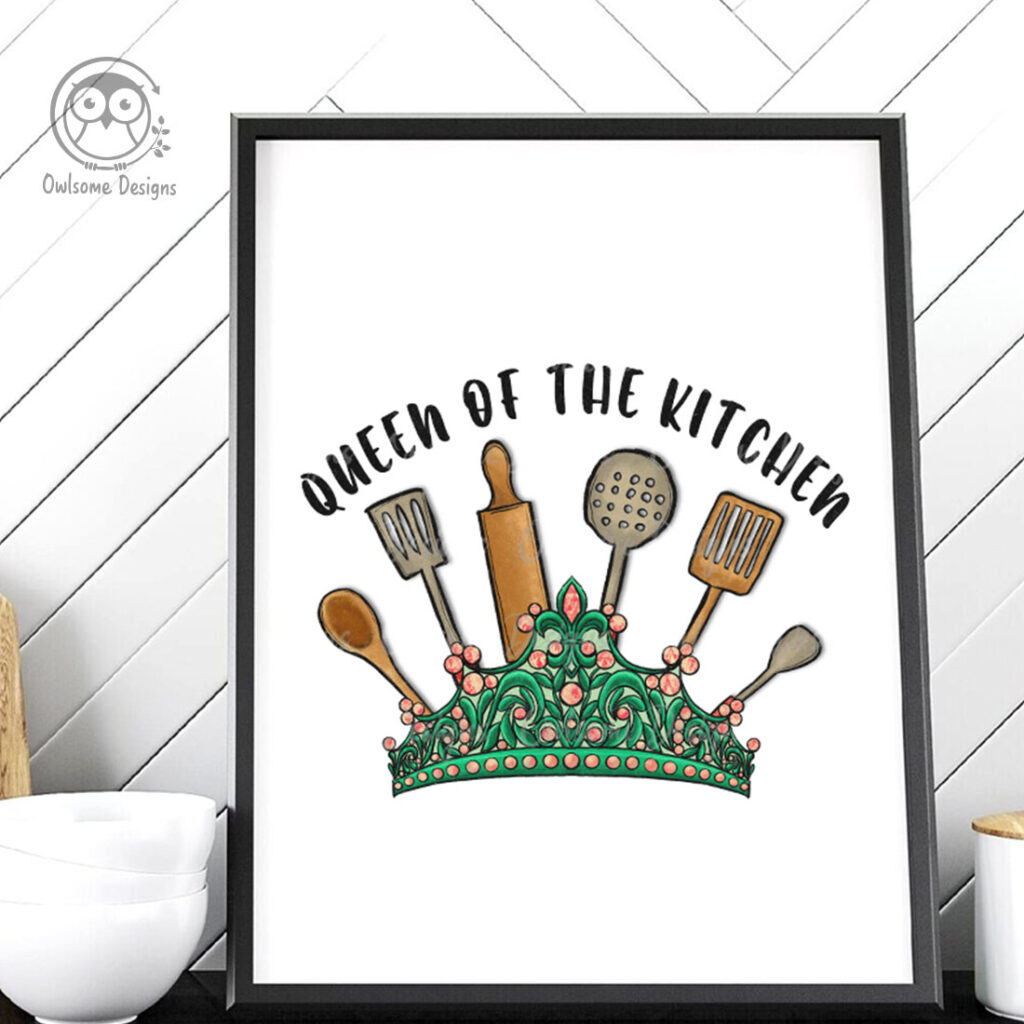 Queen Of The Kitchen Sublimation Designs - MasterBundles