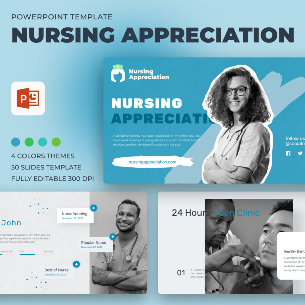 Nursing Apprec PowerPoint Template – MasterBundles