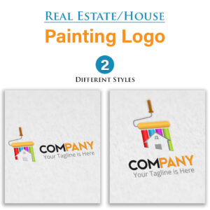 Building Painting Service Colorful Logo Design Set - MasterBundles