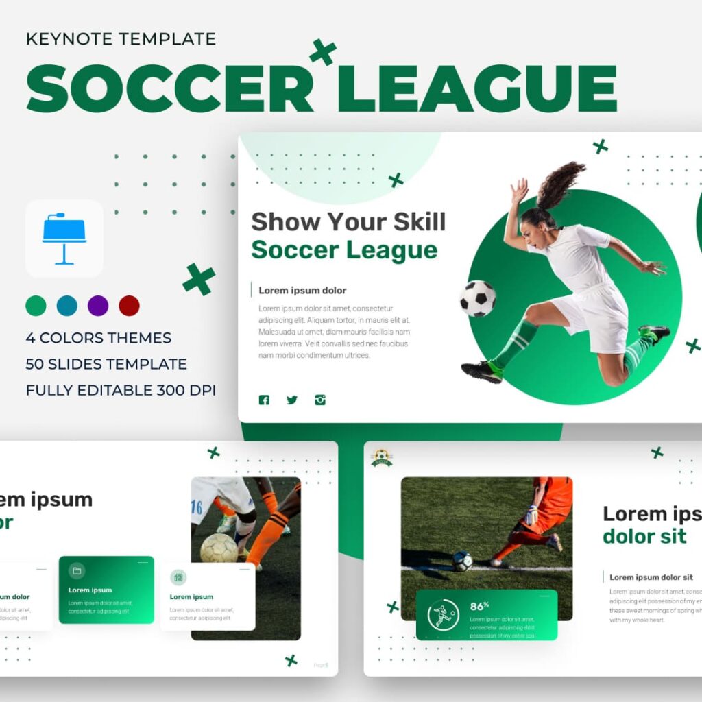 Soccer League Keynote Template – MasterBundles