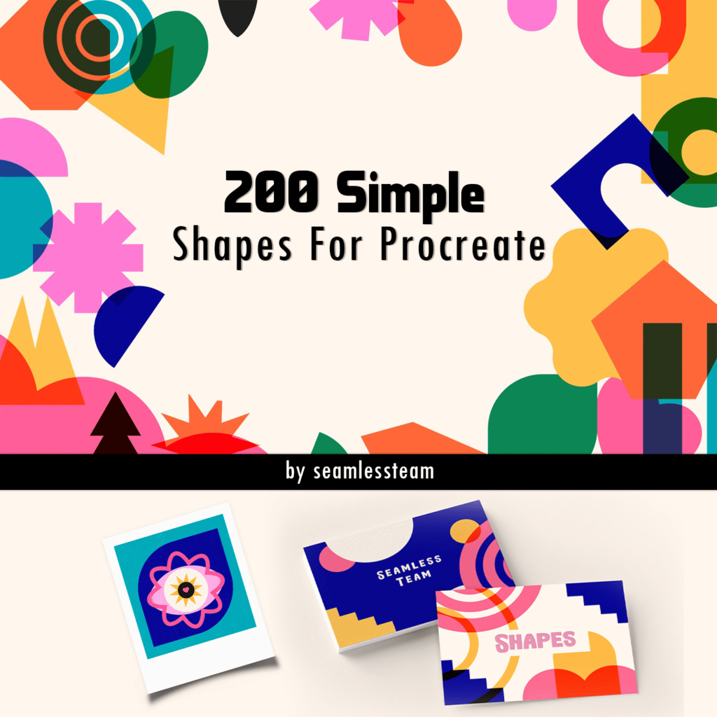200 Simple Shapes For Procreate – MasterBundles