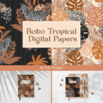 Boho Tropical Digital Papers – MasterBundles
