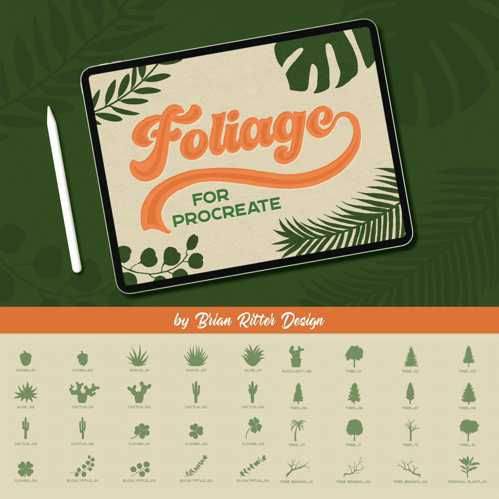 Foliage For Procreate – MasterBundles