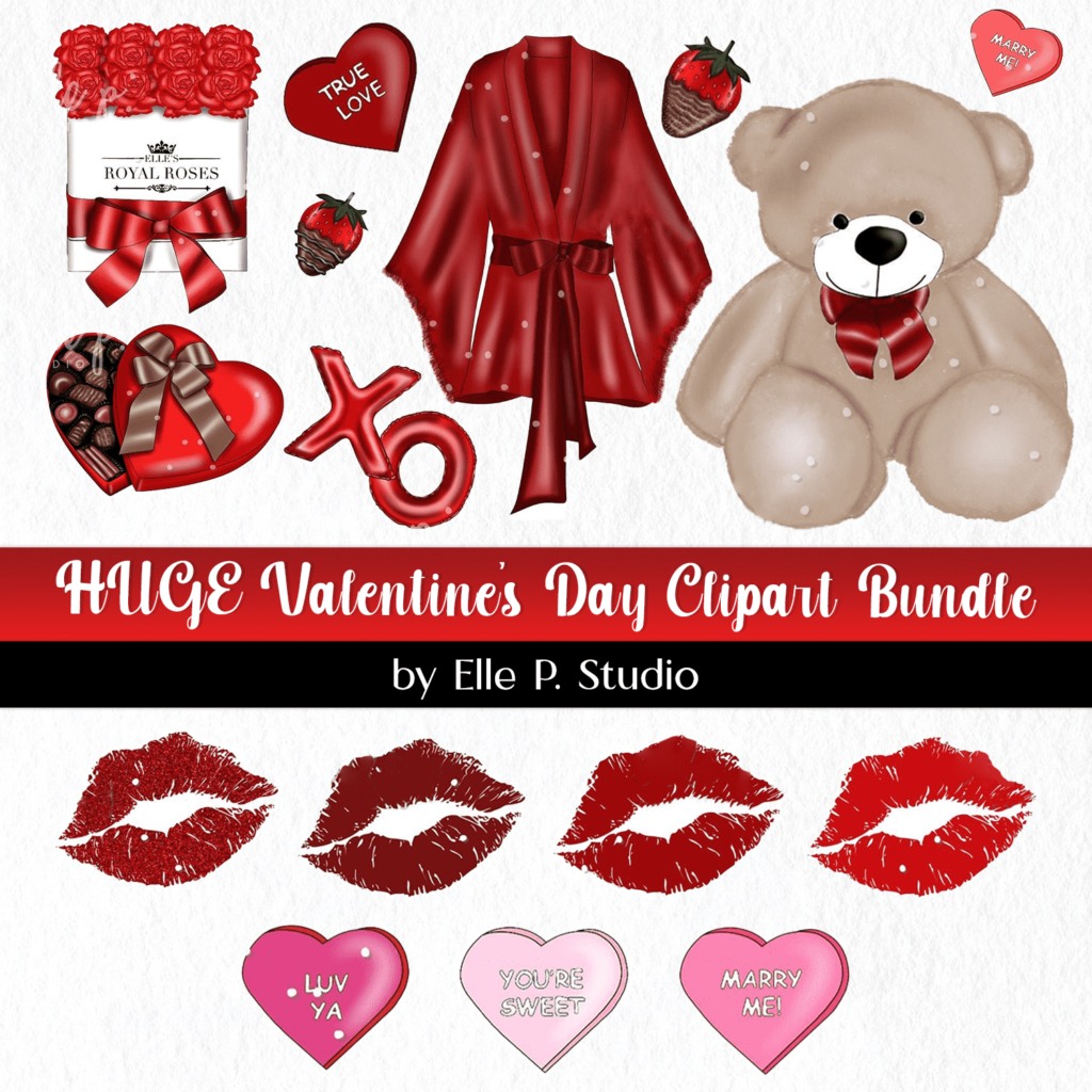 Huge Valentine's Day Clipart Bundle – MasterBundles