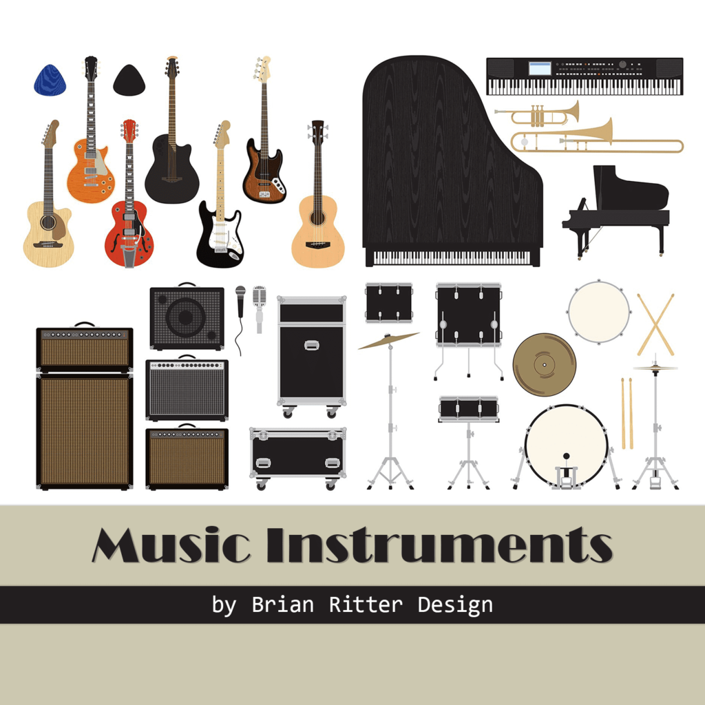 Musical Instruments Set – MasterBundles