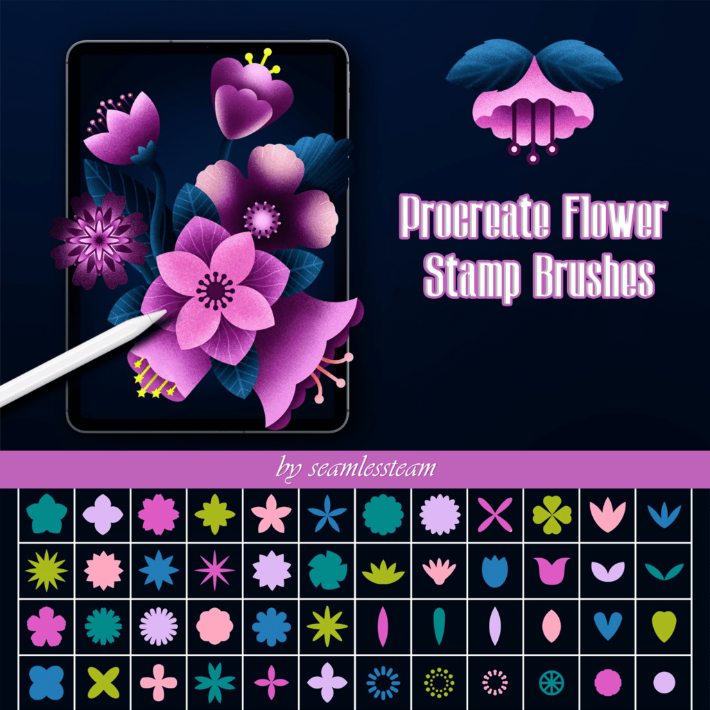 Procreate Flower Stamp Brushes – MasterBundles