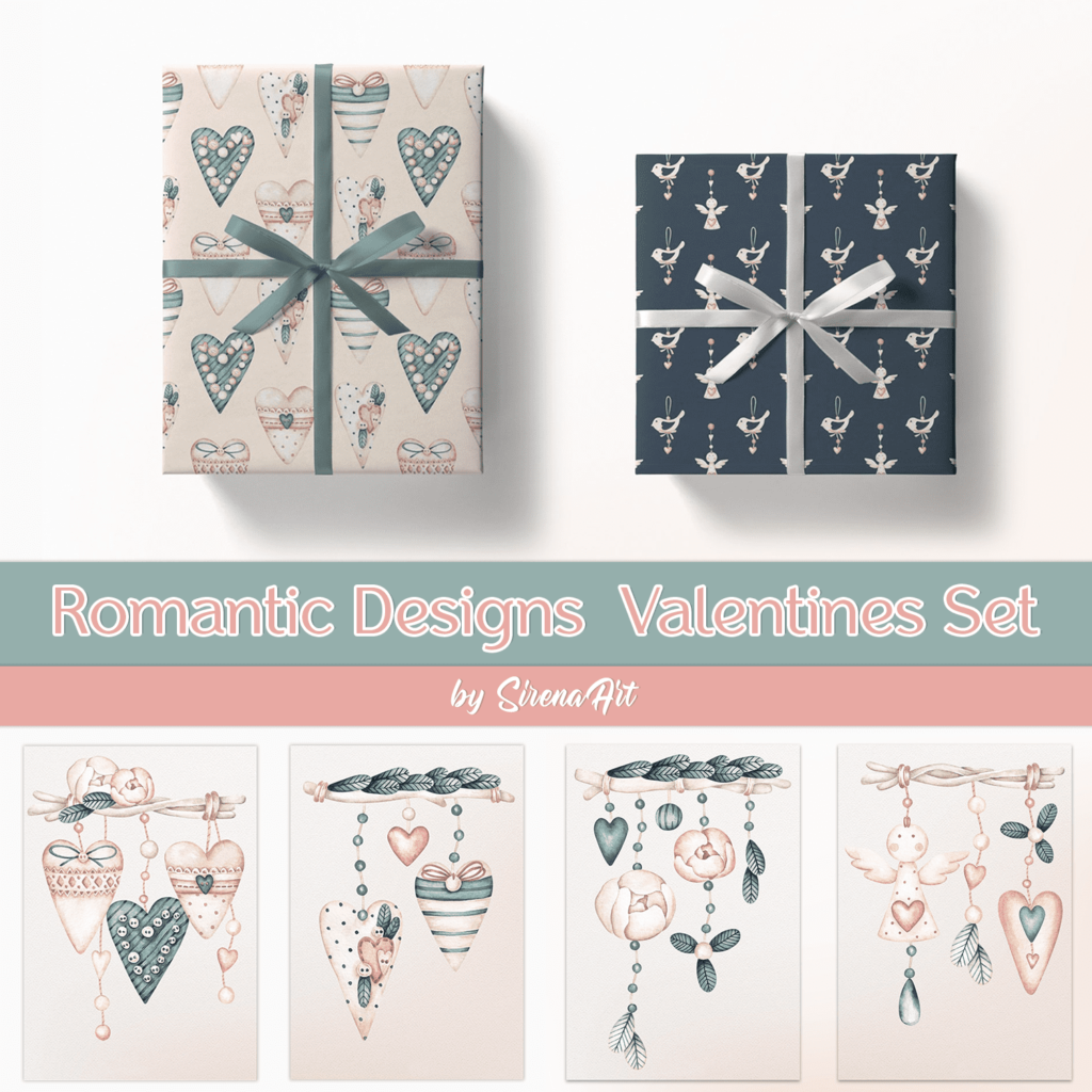 Romantic Designs. Valentines Set – MasterBundles