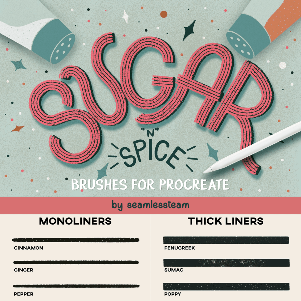 Sugar And Spice Brushes For Procreate Masterbundles