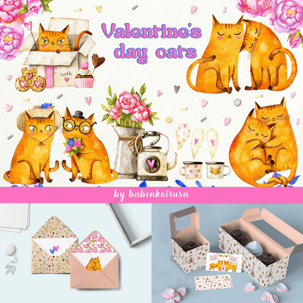 Valentine's Day Cats – MasterBundles
