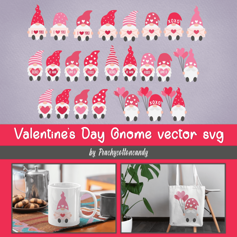 Valentines Day Gnome SVG, Gnomes SVG, Bundle SVG – MasterBundles