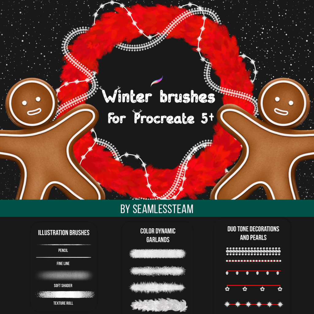 Winter Brushes For Procreate 5+ – MasterBundles