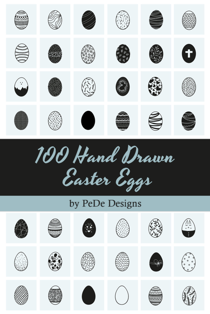 100 Hand Drawn Easter Eggs – MasterBundles