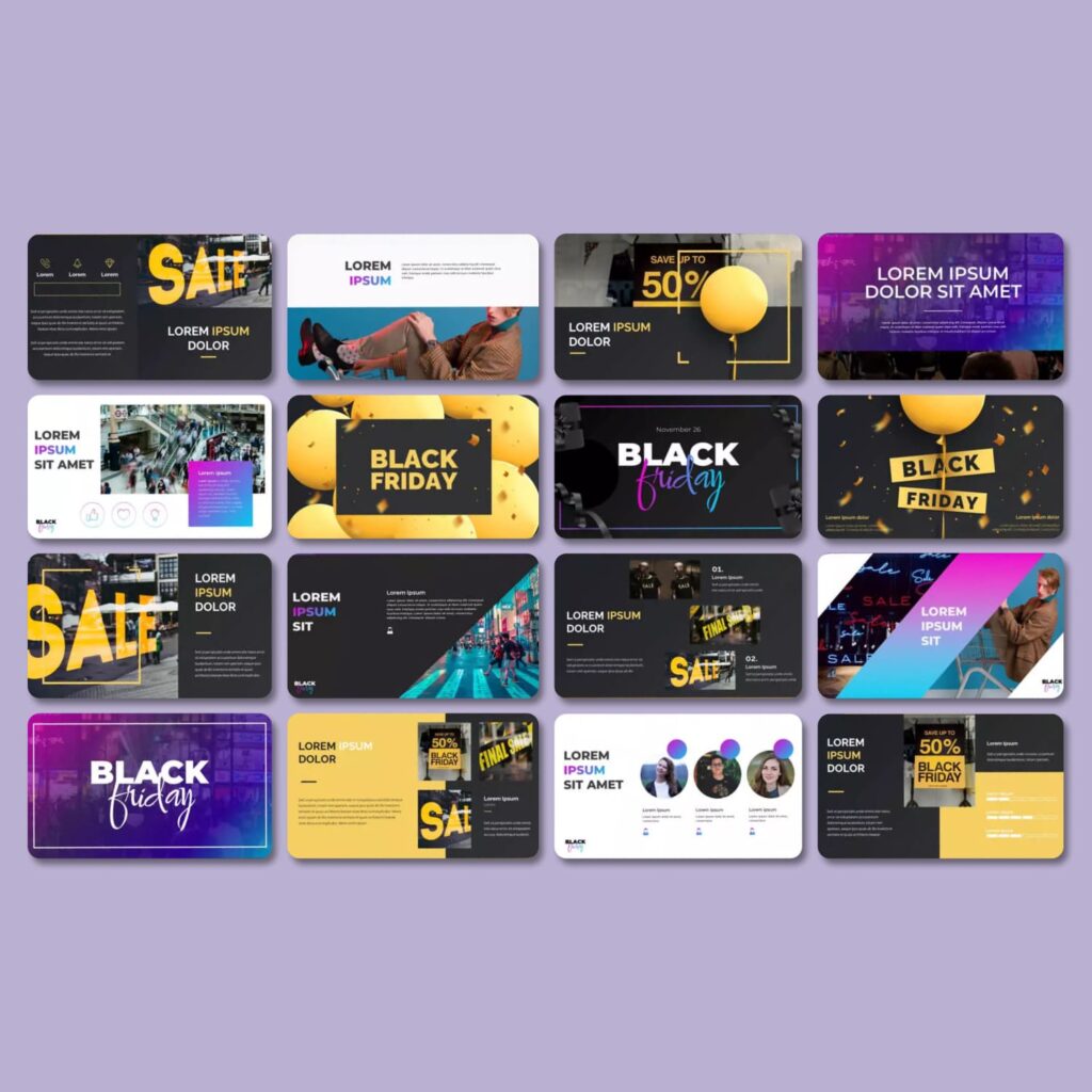 100 Slides Black Friday Presentation Bundle – MasterBundles