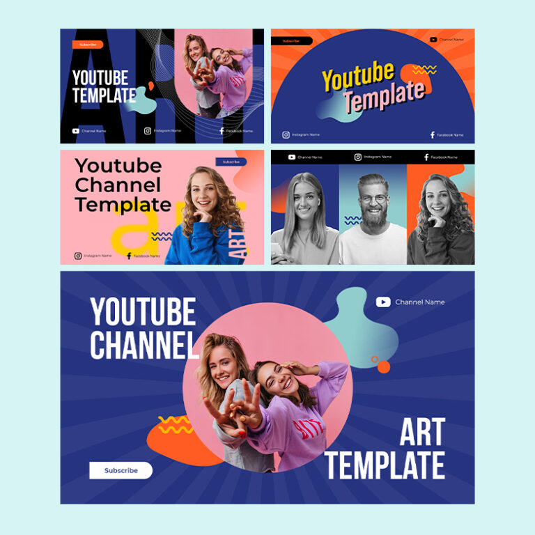 20 Screen Youtube Templates Bundle – MasterBundles