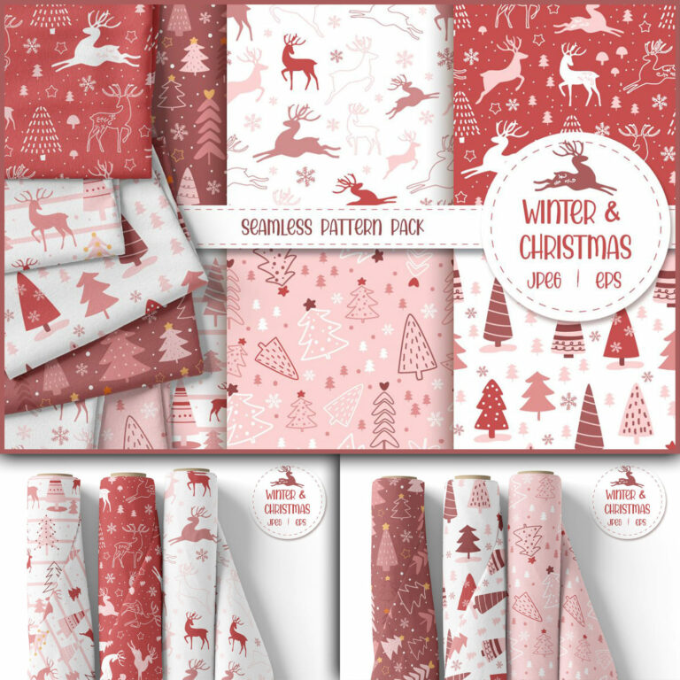 Winter & Christmas Pattern Pack – MasterBundles