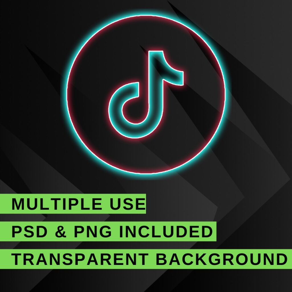 Pack of 11 Social Media Icons in Neon Effect - MasterBundles