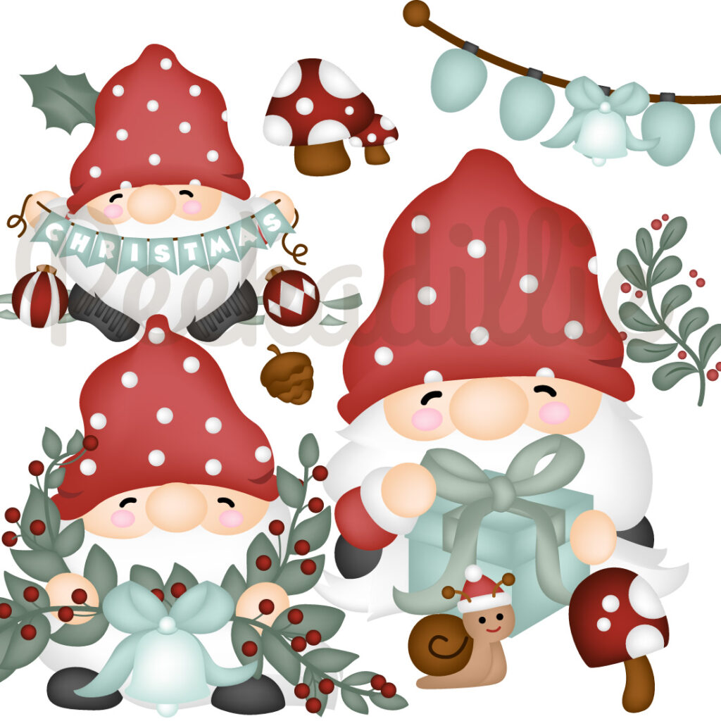 Christmas Gnome Vector Clipart - MasterBundles