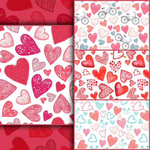 Hearts And Romantic Patterns – MasterBundles