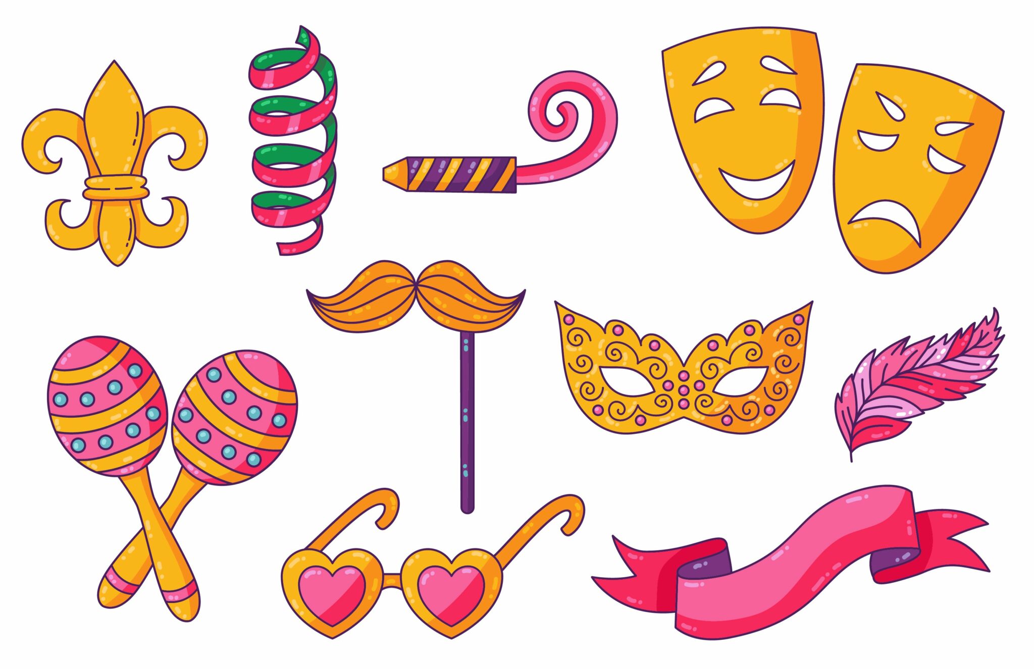 Masquerade Icons Vector Pack – MasterBundles