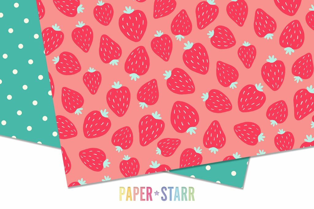 Fruit Digital Paper. Strawberry Digital Paper – MasterBundles