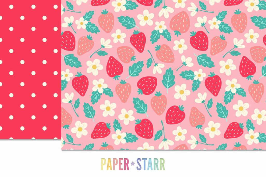 Fruit Digital Paper. Strawberry Digital Paper – MasterBundles