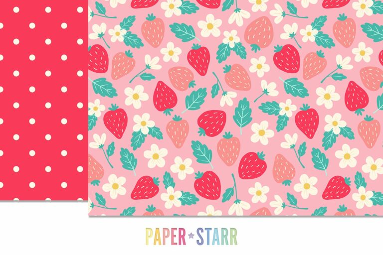 Fruit Digital Paper. Strawberry Digital Paper – MasterBundles