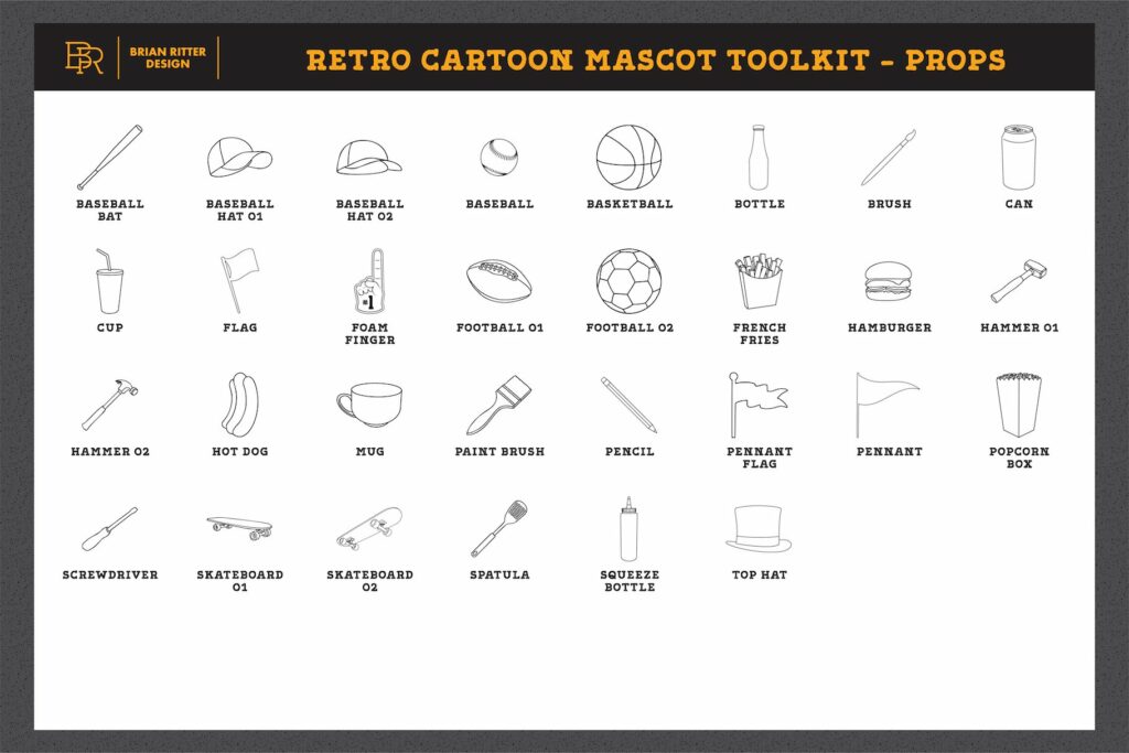 Retro Cartoon Mascot Toolkit – MasterBundles