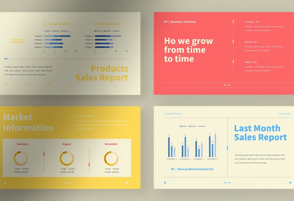 Colorful Infographic Statistics Presentation PPT – MasterBundles
