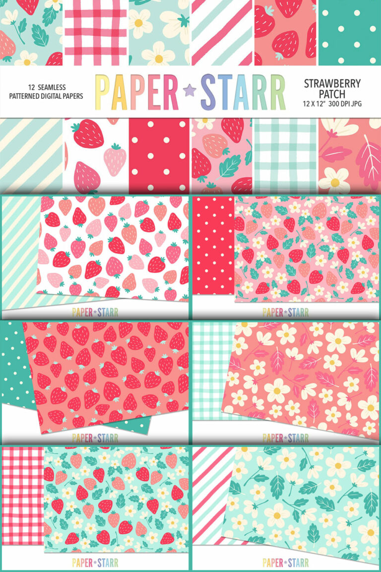 Fruit Digital Paper. Strawberry Digital Paper – MasterBundles