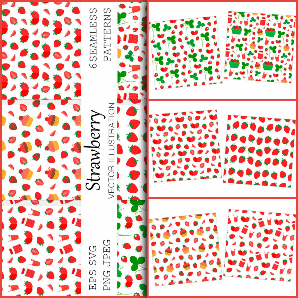 Strawberry Seamless Pattern. Strawberry Background – MasterBundles
