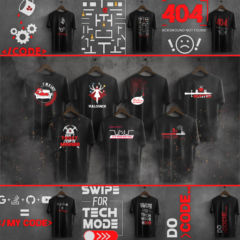 21 premium custom Tech T-shirt Design in Friendly Budget - MasterBundles