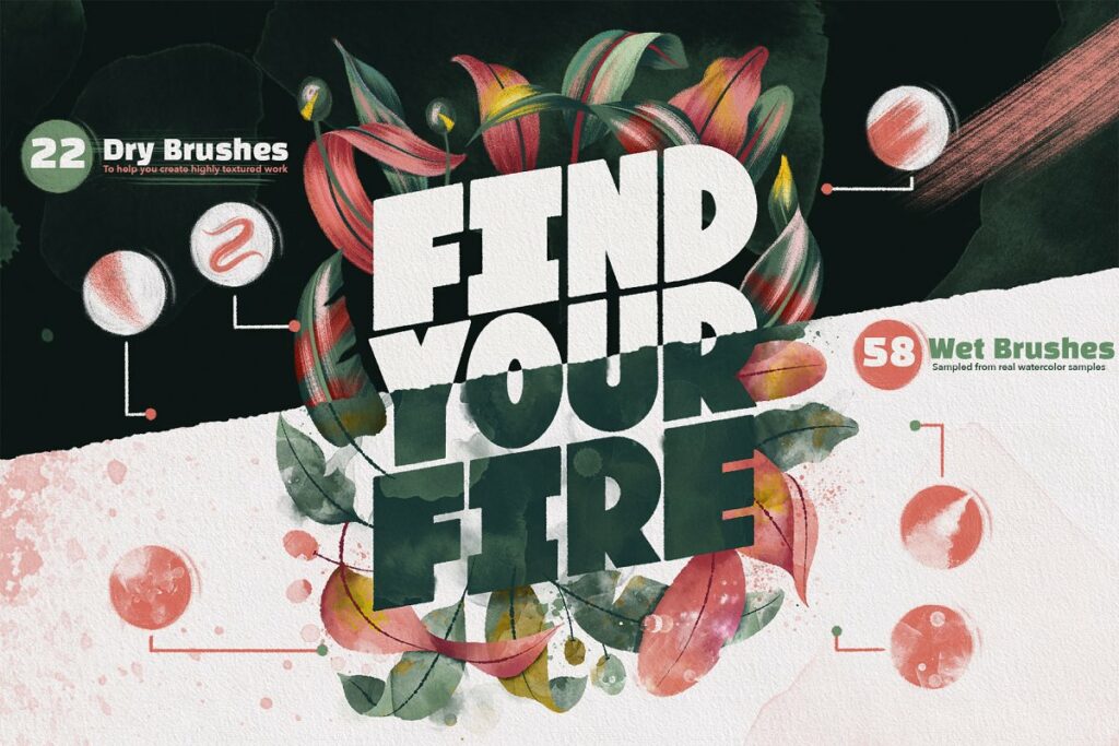 Wet & Dry Procreate Brush Set – MasterBundles