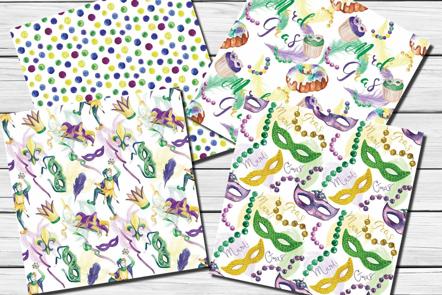 Mardi Gras Carnival Patterns – MasterBundles