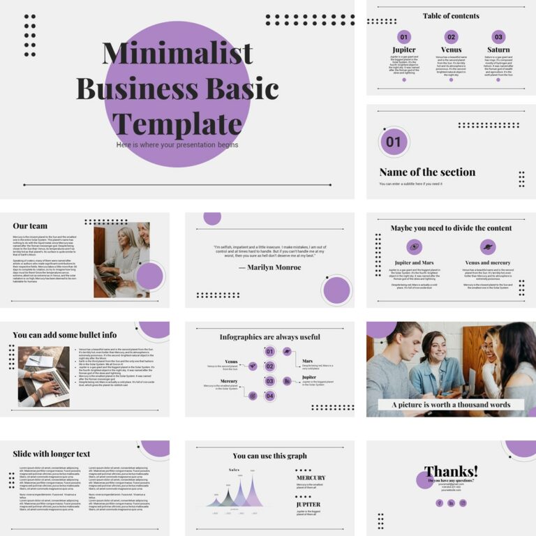 MINIMALIST BUSINESS POWERPOINT TEMPLATE - MasterBundles