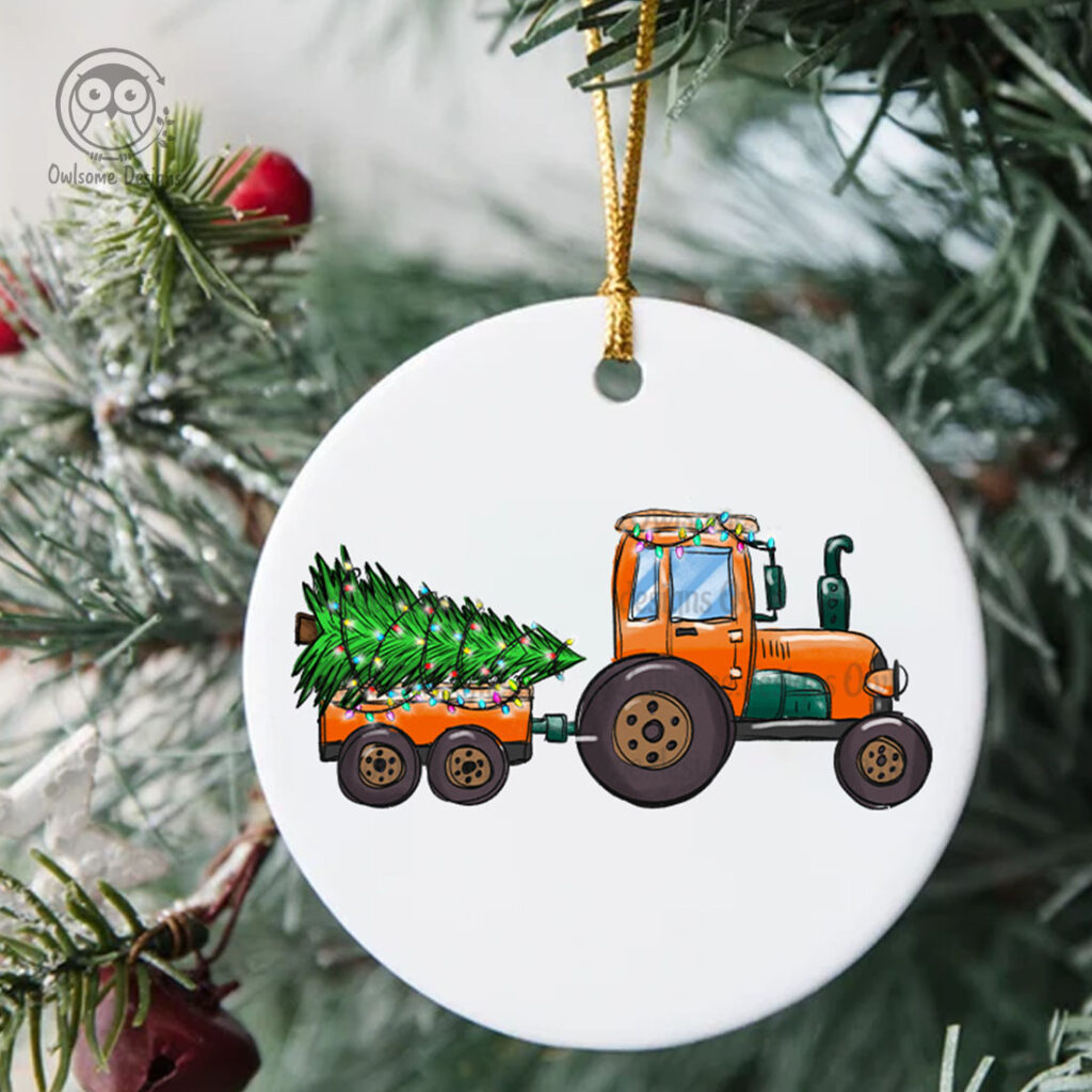 Christmas Tree On The Tractor PNG - MasterBundles