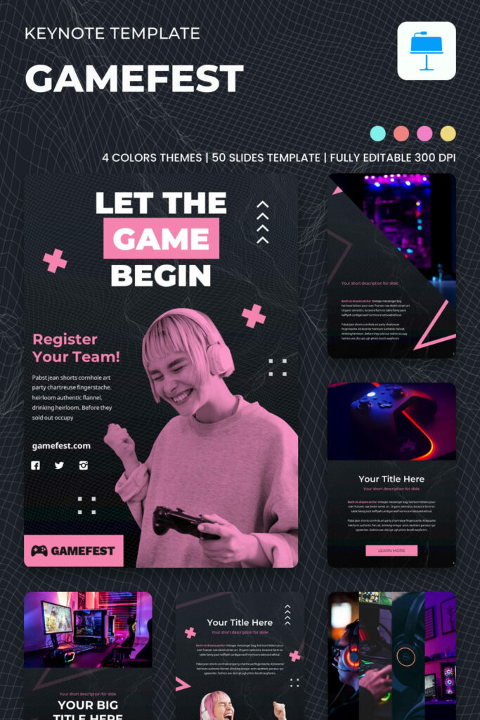 Vertical Game Fest Keynote Template – MasterBundles