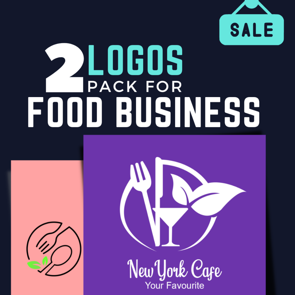Pack of 2 Logos for Restaurants, Café or Food Business - MasterBundles