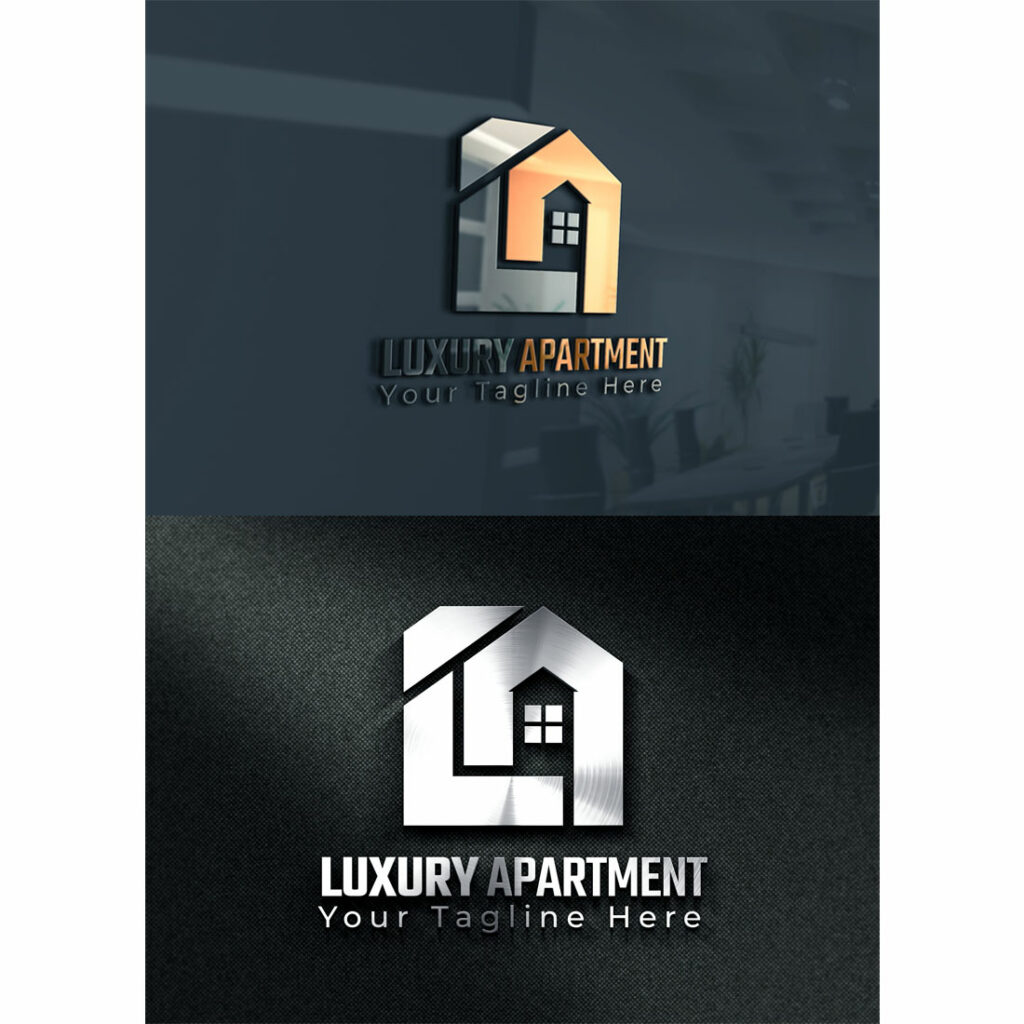 L A Letter LUXURY APARTMENT Real Estate Construction Property Logo ...