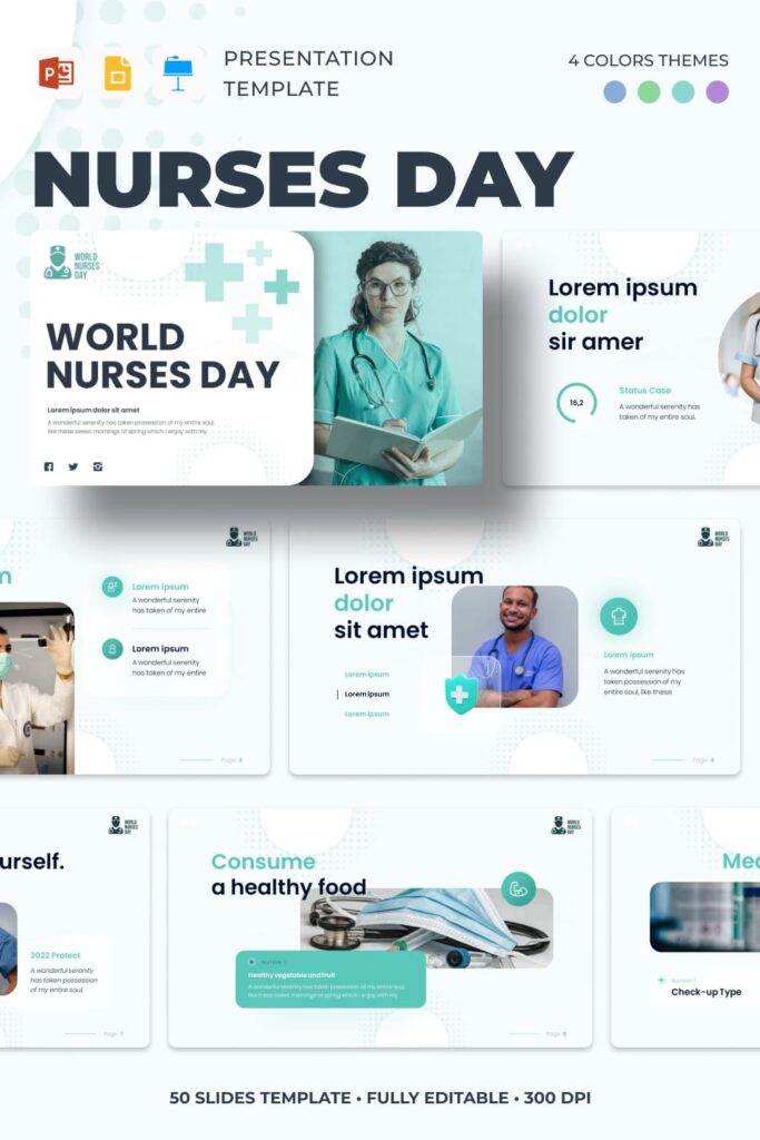 Nurses Day Presentation Template – MasterBundles