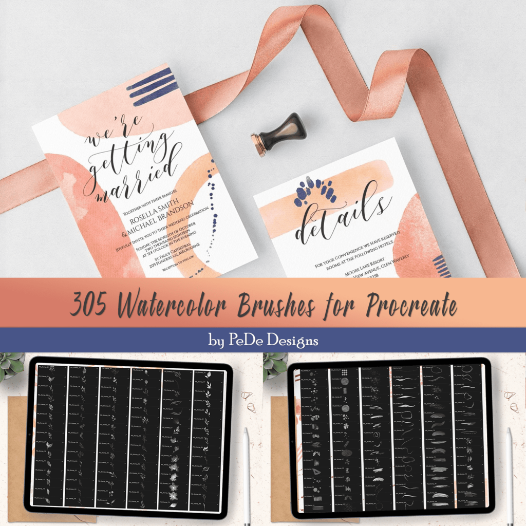 305 Watercolor Brushes For Procreate – MasterBundles