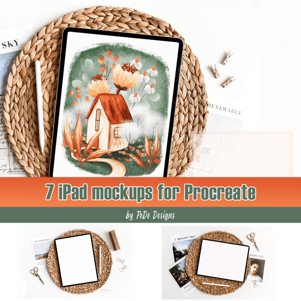 7 iPad mockups for Procreate – MasterBundles