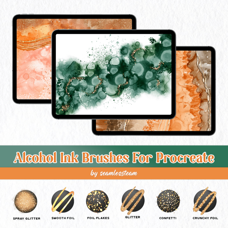 Alcohol Ink Brushes For Procreate – MasterBundles