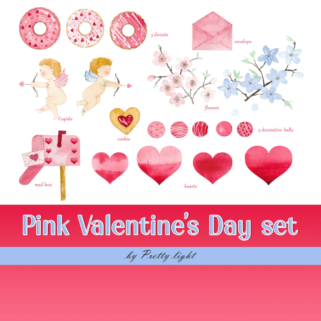Pink Valentine's Day Set – MasterBundles