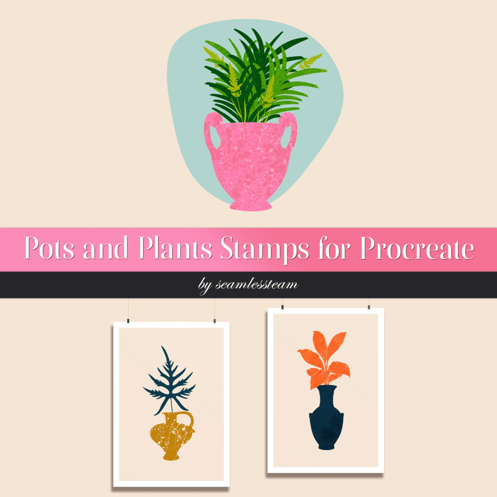 Pots and Plants Stamps for Procreate – MasterBundles