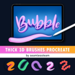 Thick 3D Brushes Procreate – MasterBundles