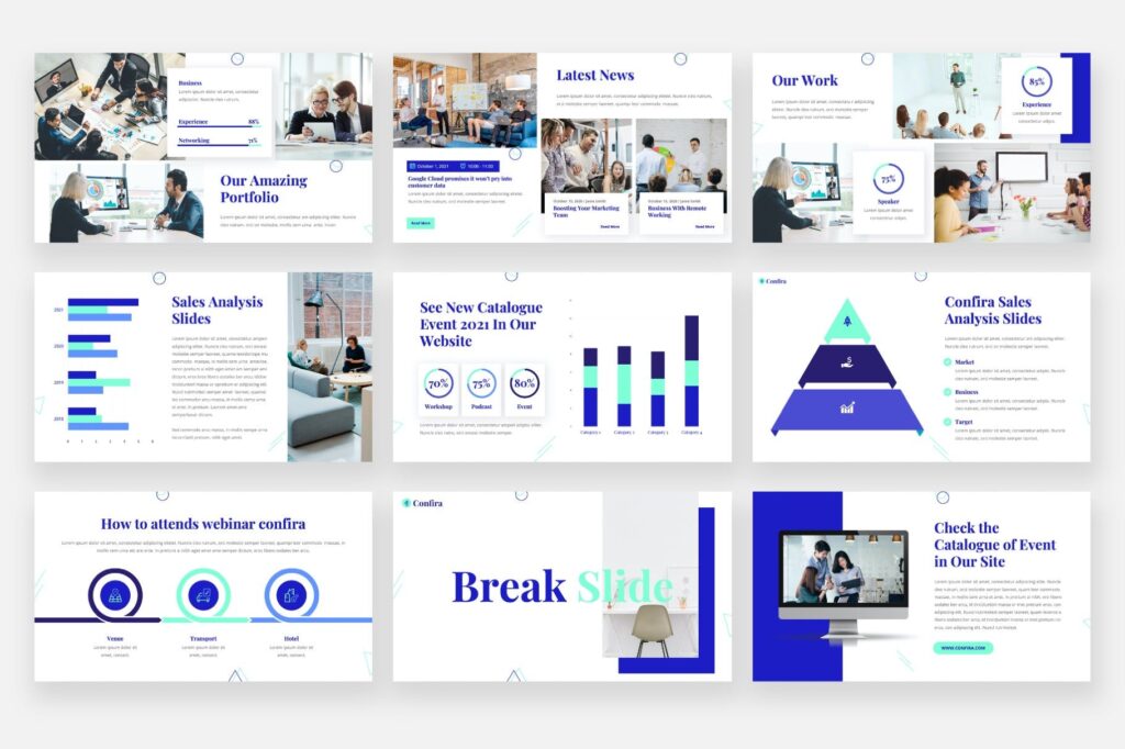 CONFIRA - Webinar Powerpoint Template – MasterBundles