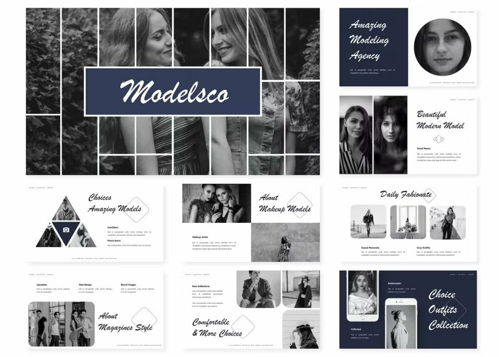 Modelsco Google Slides Template – MasterBundles
