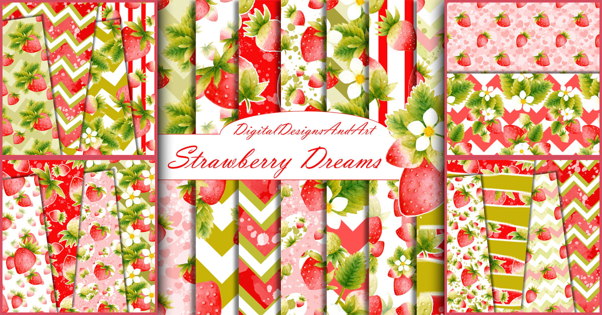 Strawberry Patterns – MasterBundles