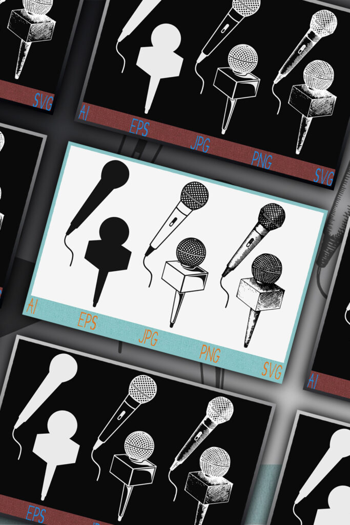 Microphone Karaoke Set SVG Vector – MasterBundles