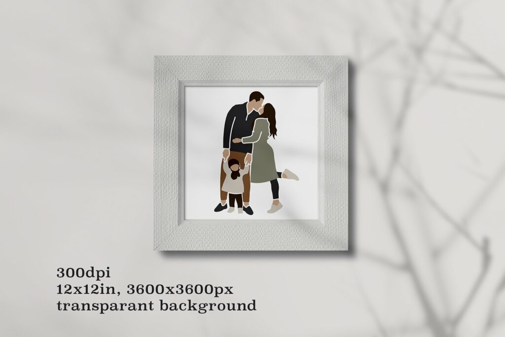 Family Clipart Abstract Couple Love – MasterBundles